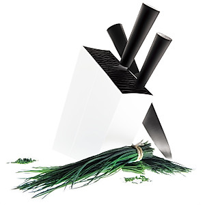 EVA SOLO | Angled Aluminum Knife Stand | Holds up to 40 knives (Sold Separatly) | Easy to Clean | Danish Design, Functionality & Quality | White