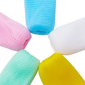 Okuna Outpost Bar Soap Saver Bags, Loofah Holder Pouches for Bath or Shower (5 Colors, 20 Count)