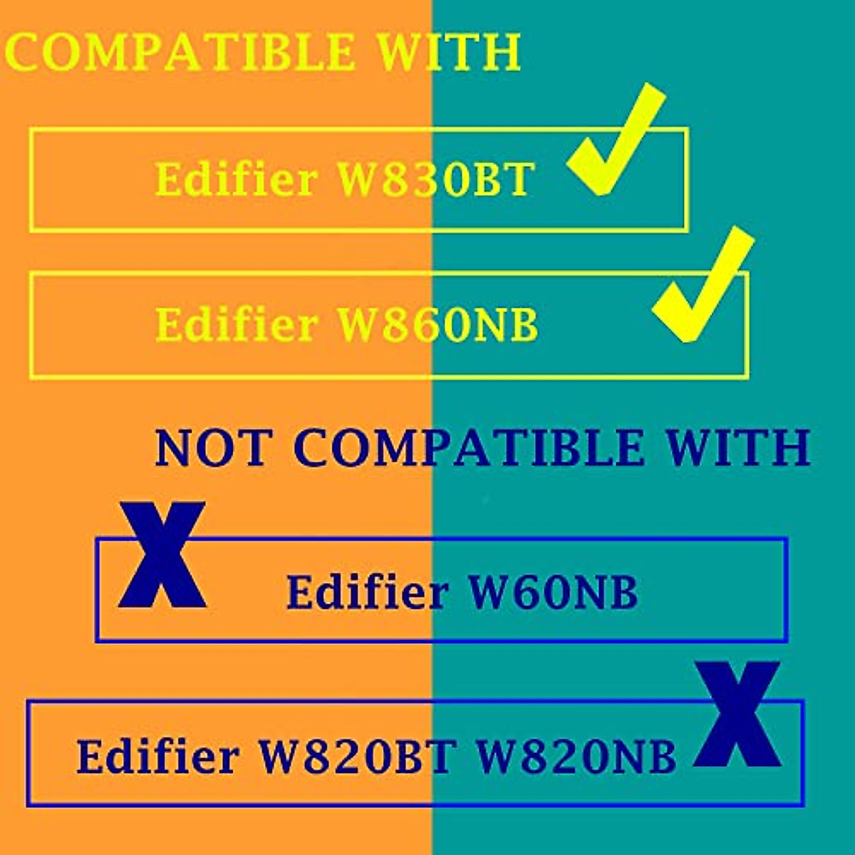 TaiZiChangQin Ear Pads Cushion Memory Foam Earpads Replacement Compatible with Edifier W830BT w830 bt W860NB Headphone