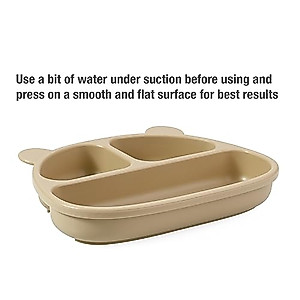PandaEar Silicone Suction Plate with Tiny Sippy Cup and Spoon Fork for Self-Feeding, Divided Toddler Plate, 100% Silicone Baby Food Plate, BPA Free, Dishwasher Microwave Safe