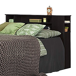 South Shore Vito Bookcase Headboard, Queen, Chocolate