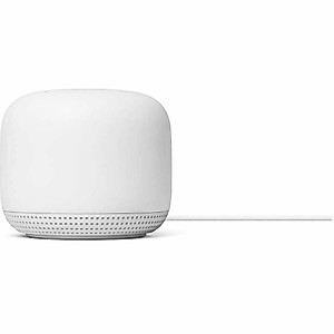 WiFi Point - Add On Access Point Extender Compatible with Mesh Wi-Fi Routers for Whole Home Coverage with Voice Assistant (Snow)