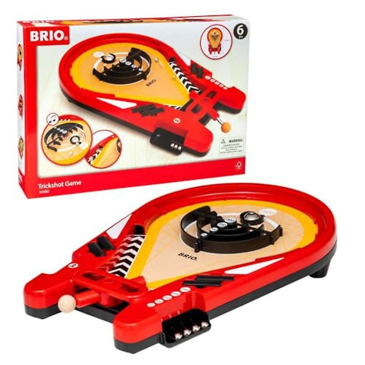 BRIO 34080 Trickshot Game | Classic Pinball Game for Ages 6+