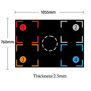 Basketball Footstep Training Mat, Non-Slip Regular Training System Blanket, Dribble Silent Sports Auxiliary Props,Training Pace Ball Control Player Equipment