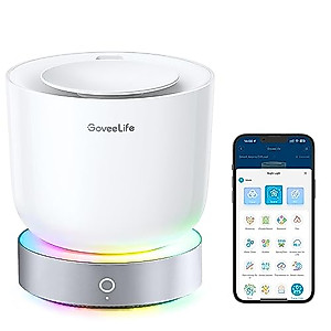 GoveeLife Smart Essential Oil Diffuser with Alexa Voice App Control for Home Office Bedroom, 300ml Quiet Cool Mist Aroma Diffuser with 2 Mist Modes, 24H Timer
