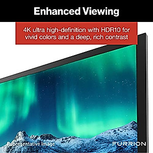 Aurora 50-Inch Full-Shade 4K LED Outdoor Smart TV - Weatherproof HDR10 LED Outdoor Television with Anti-Glare, 400-Nit LED Screen, RangeXtend External Antennas for Fully Shady Outdoor Living Areas