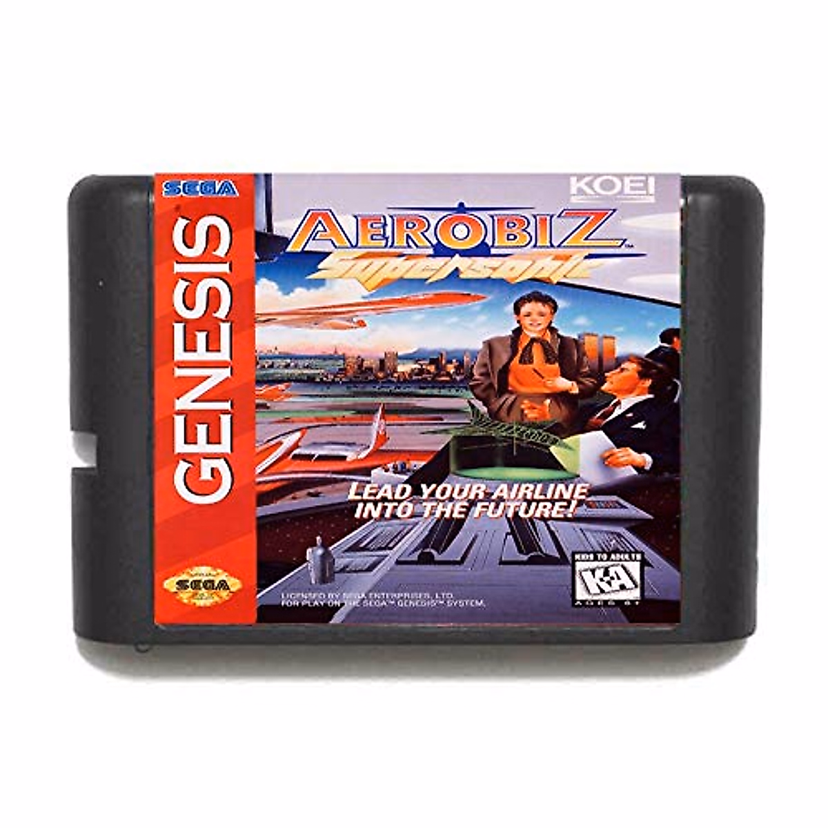 Aditi Aerobiz Supersonic NTSC-USA for 16 bit Sega MD game Cartridge Megadrive Genesis system