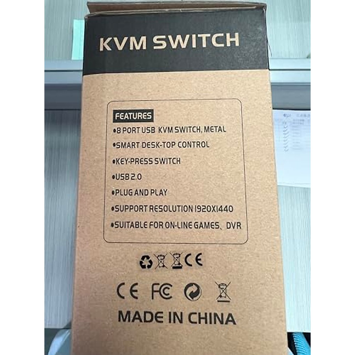 MT-VIKI KVM Switch 8 Port, 8X1 Rackmount KVM Switch VGA, Included 8 2-in-1 KVM Cables & Wire-Desktop Selector, Fit 1U 19'' Rack