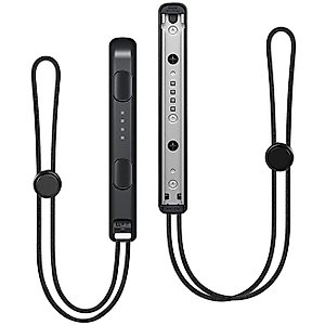 Wrist Strap Compatible with Switch Joycon, 2 Pack Switch Joy con Strip Replacement Accessories for Joy Con Controller Adjustable Tightness - Black