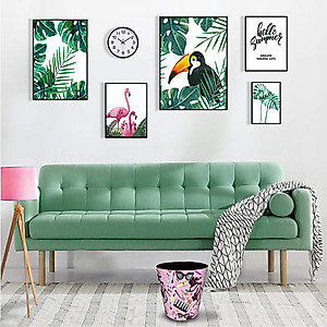 Scakbyer 10L/2.64 Gallon PU Leather Trash Can Decorative Wastebasket Waterproof Paper Basket Garbage Bin for Home Office Bathroom Living Room