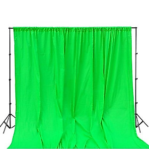 StudioFX 400W Chromakey Green Screen 6ft x 9ft Backdrop Photography Video Lighting Kit - Background Support System Included - by Kaezi CH69G