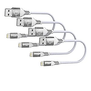 TT&C Short iPhone Lightning Cable 6 inch Charger Sync and Charging Data Cord for iPhone 14/14 Pro/ 14 Pro Max/ 13/13 Pro / 12/11/ Xs/Xs Max/Xr/X/ 8 Plus/iPad - White 4Pack