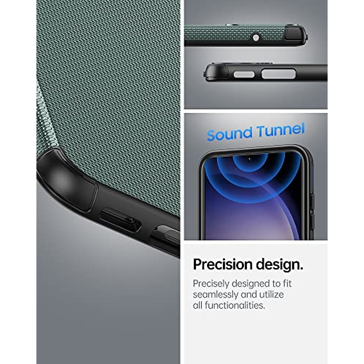 EJGNA Military-Grade Hybrid Case for Galaxy S23, Shockproof Anti-Scratch Bumper Cover, 6.1'' - Green