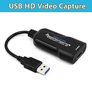 Wiistar Video Capture Card HDMI USB Video Capture Card Device Video Audio Capture Recorder Grabber 1080P30fps for Xbox PS4 DVD Camera Live Streaming