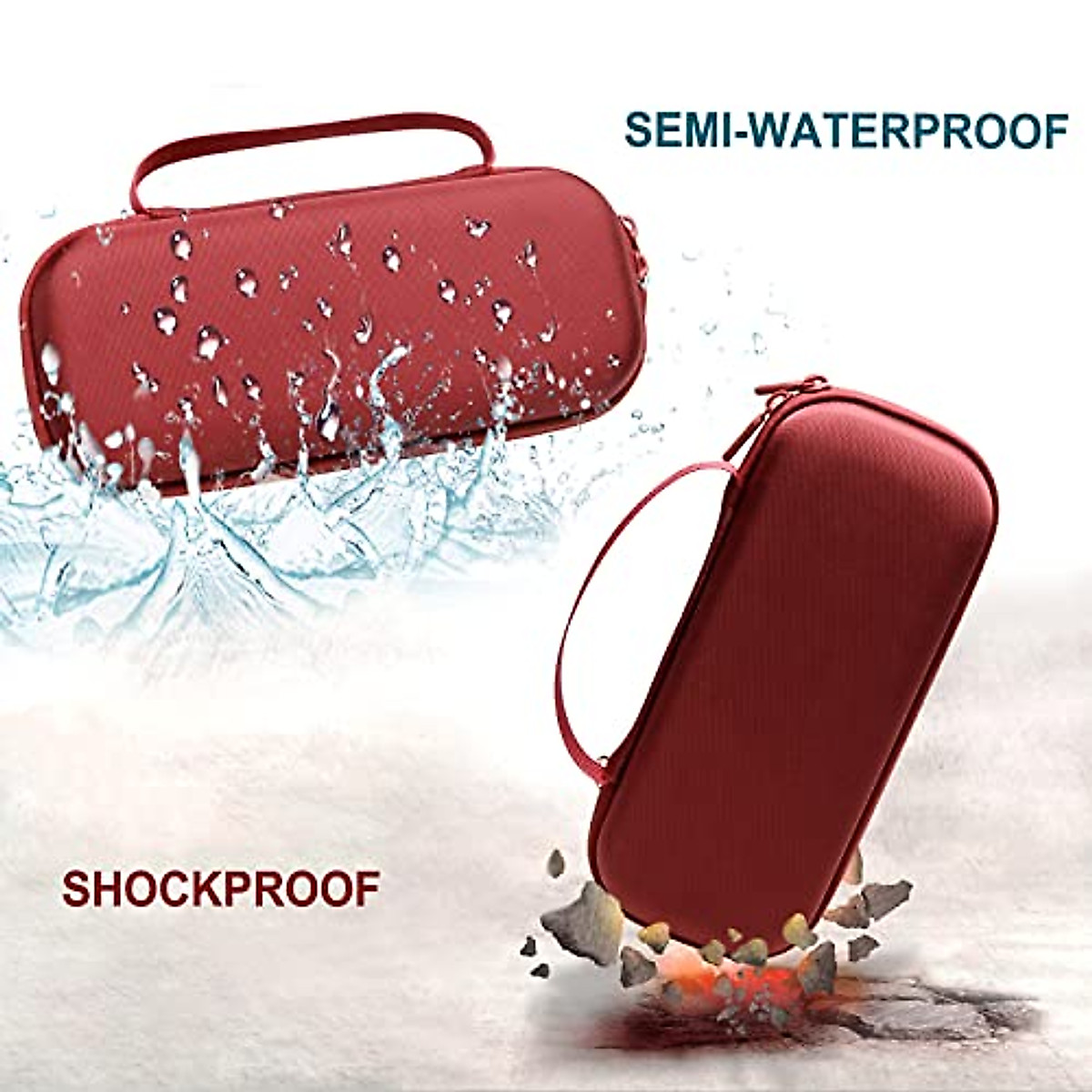 LTGEM Case for Bose Soundlink Flex Bluetooth Portable Speaker,Hard Storage Travel Protective Carrying Bag,Red