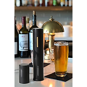 Hisip Electric Wine Opener, Battery Wine Bottle Opener Contains Beer Opener Wine Gift Set Automatic Corkscrew Electric Potable for Home Bar