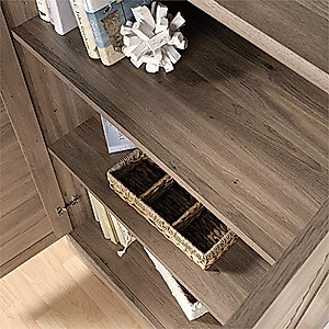 Sauder Harbor View Storage Cabinet, Salt Oak finish