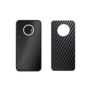 Puccy 2 Pack Back Protector Film, compatible with Gigaset GX4 Black Carbon Fiber Guard Cover Skin （ Not Tempered Glass Front Screen Protectors ）