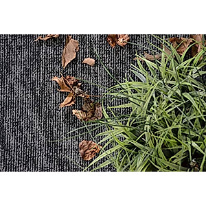 Furnish my Place Modern Indoor/Outdoor Commercial Black Rug, Modern Area Rug, Home Decor Mat, Pet-Friendly Carpet for Living Room, Playroom, Made in USA - 2' x 3' Rectangle