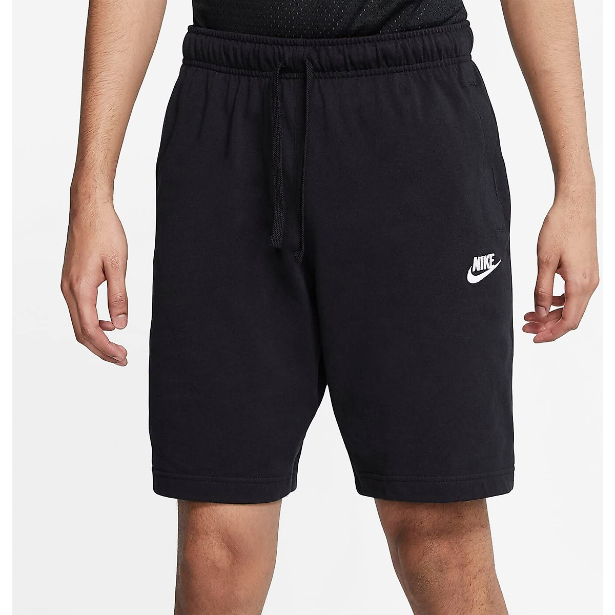 Nike Men's Sportswear Club Short Jersey, Black/White, Small