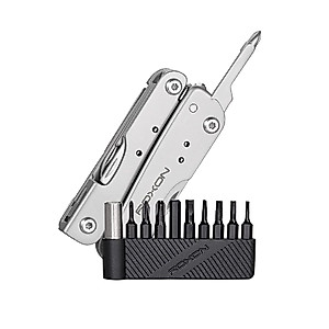 ROXON M2 14 in 1 Mini Multitool Small Lightweight with Folding Scissors Mini Storm With 9pc Bits Set + Holder Multi Tool