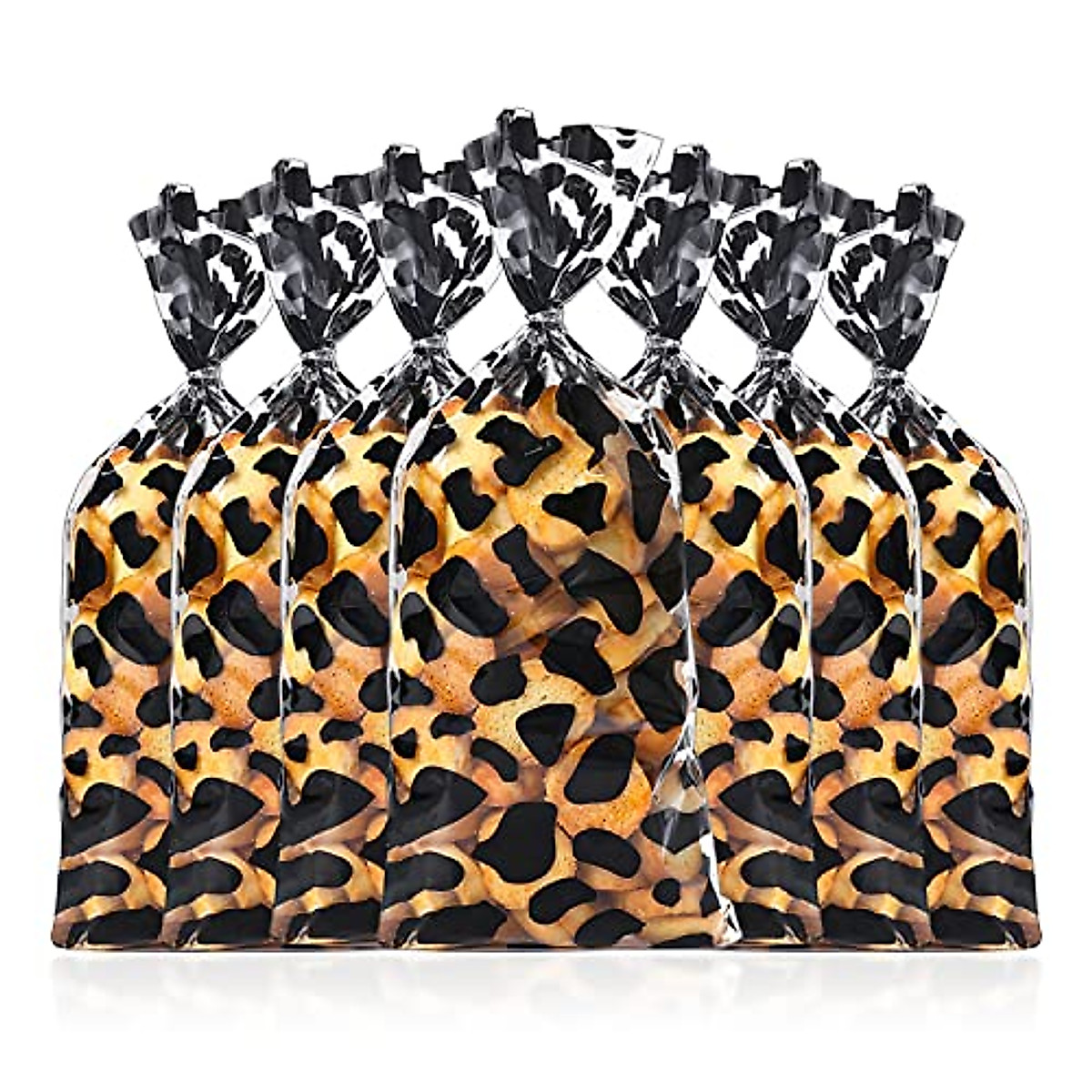 Storage bag Cow Print Goodie Bags Cow Party Favors Treat Bags Cellophane Gift Bags with Twist Ties for Cow Theme Baby Shower Cowgirl Cowboy Birthday Party Supplies 100 Pcs