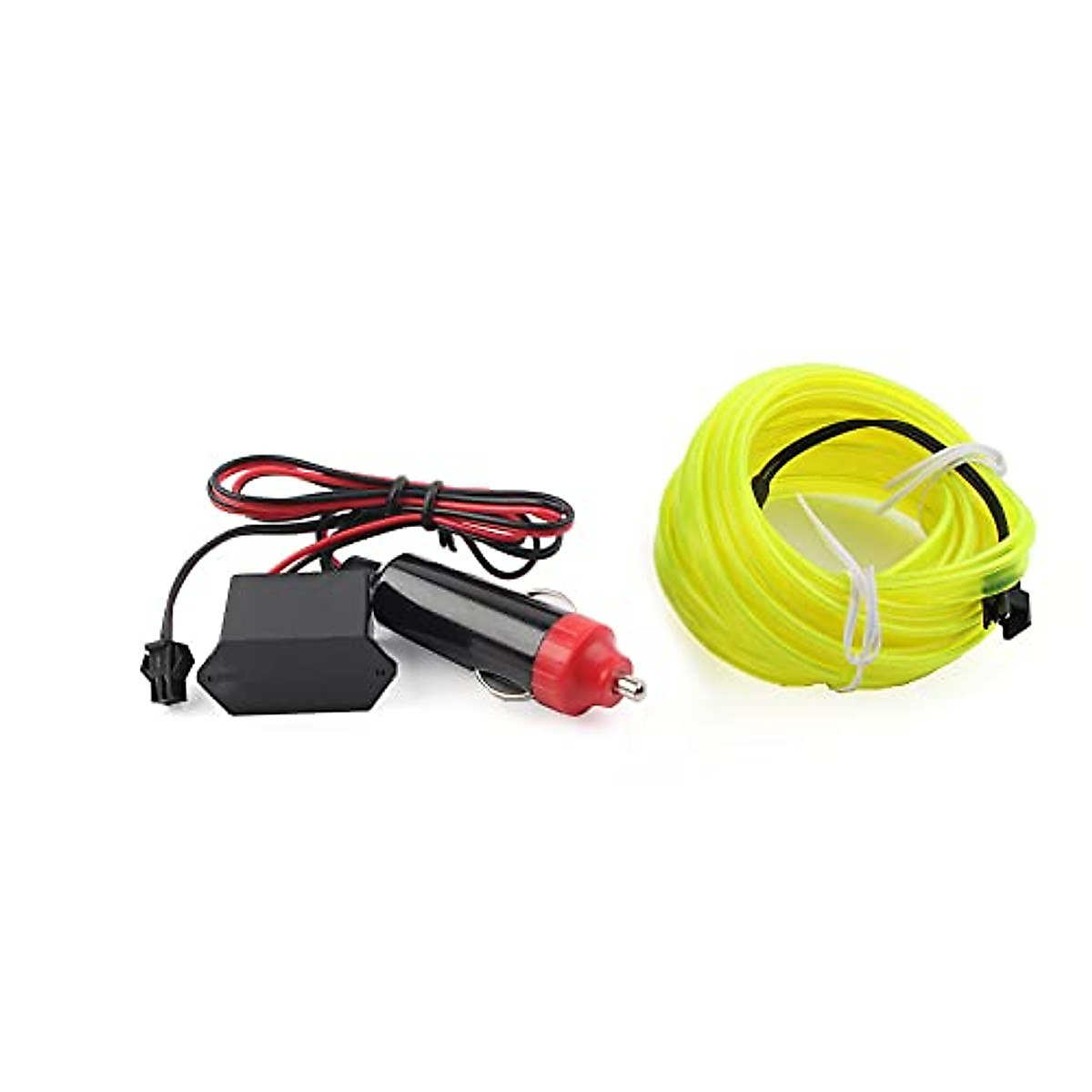 GZYF Interior Car LED Strip Lights, Multicolor Ambient Lighting Kits, 1M Neon Wire with 6mm Sewing Edge for Automotive Trucks SUVs ATVs RVs Trailers, Fluorescent Green