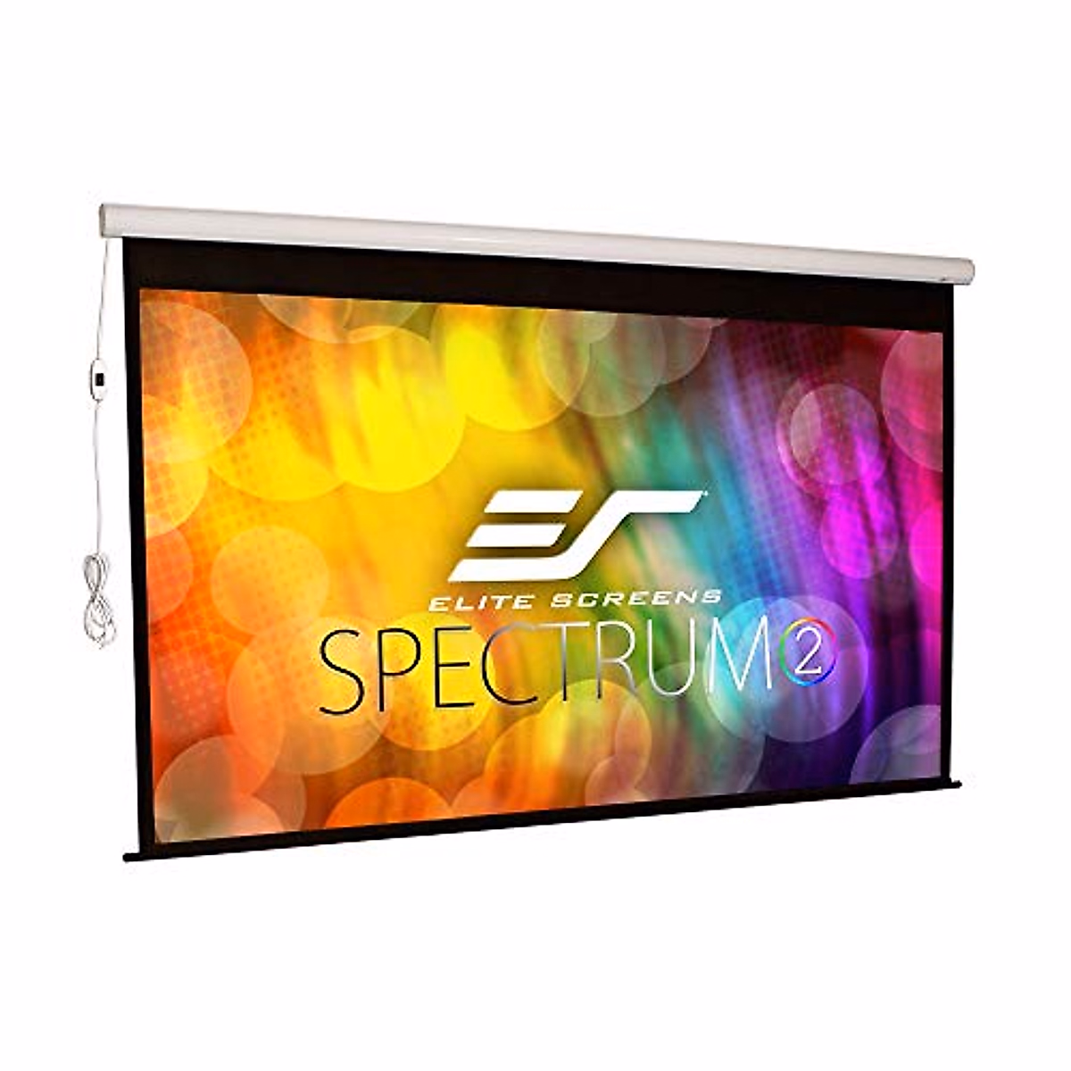 Elite Screens Spectrum2, 120-inch 16:9, 12-inch Drop, Electric Motorized Drop Down Projection Projector Screen, SPM120H-E12