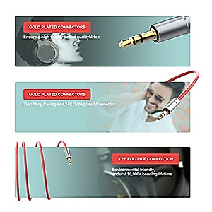 Tobysome 3.5mm Aux Stereo Audio Cable Extension Cord Replacement for Beats Solo Studio Mixr Headphones,Compatible with Skullcandy Crusher, Hesh 3, Hesh 2, Hesh, Venue, Grind Headphones (10ft)