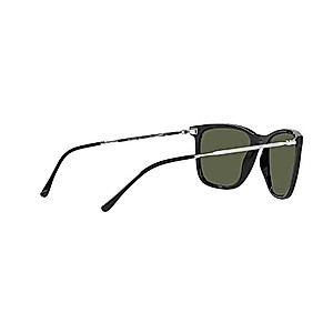 Ray-Ban Rb4344 Square Sunglasses, Black/Green, 56 mm