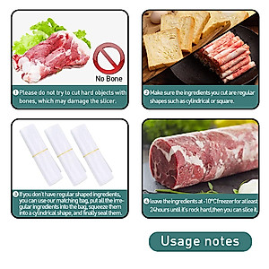 Koconic Stainless Steel Food Slicer,Manual Frozen Meat Slicer Beef and Mutton Roll Meat Cleavers Machine for Home Cooking of BBQ Hot Pot