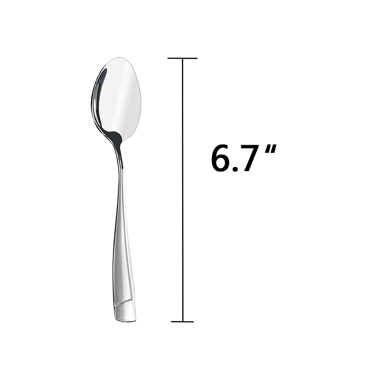 Cand 16 Pieces Stainless Steel Dessert Spoons, 6.69-Inch