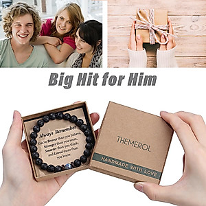 THEMEROL Easter Basket Stuffers for Teens Boys Gifts Ideas Teenage Kids Beaded Bracelets 13 Year Old Birthday To Son Grandson Confirmation Unique Boyfriend Graduation Christmas Day Stocking Valentines