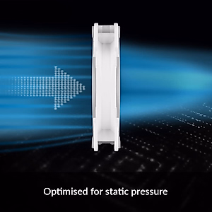 ARCTIC BioniX P140 - PC Fan, 140mm Gaming Case Fan with PWM Sharing Technology (PST), Pressure-optimised, Computer, Fan Speed: 200-1950 RPM - Grey/White