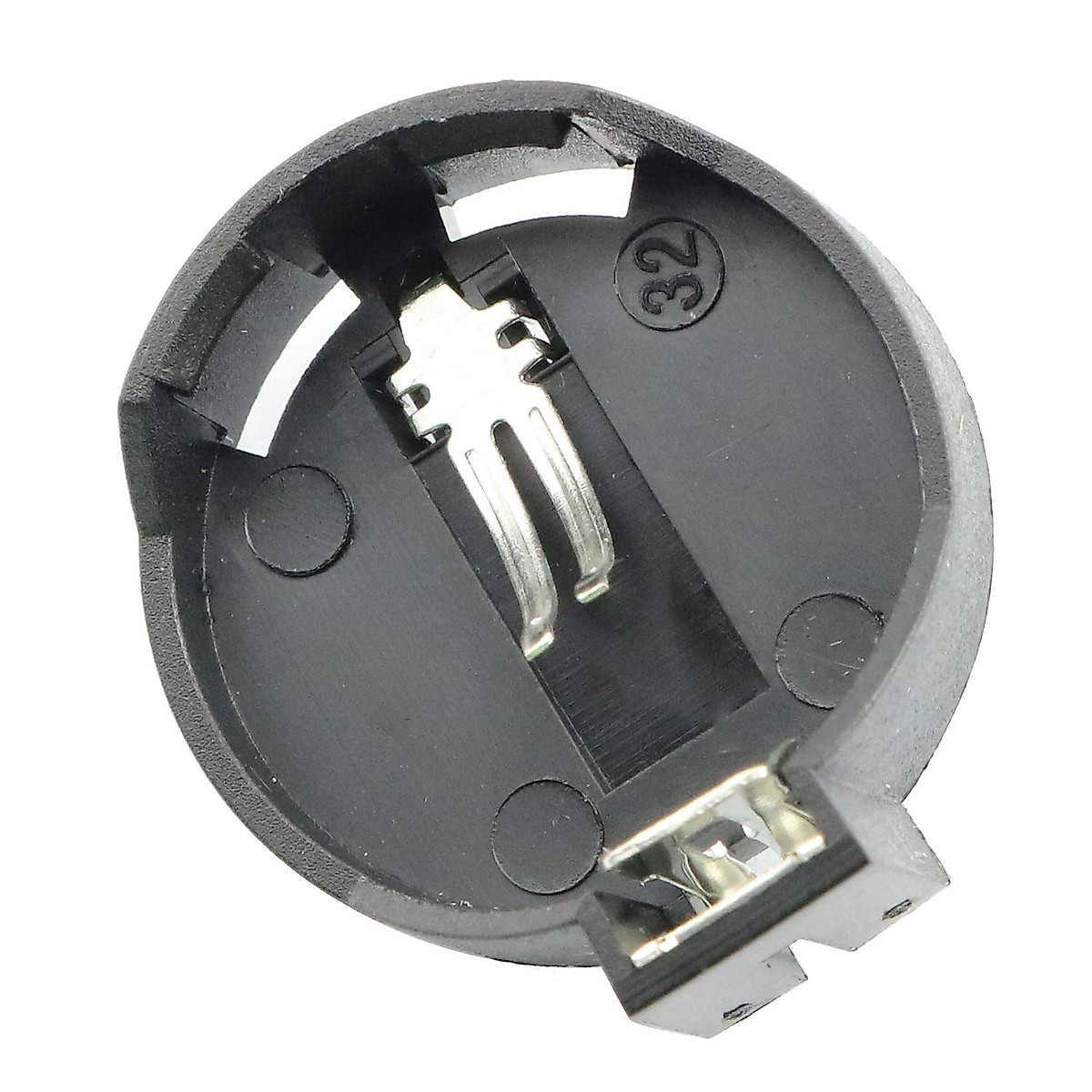 RuiLing 10-Pack Black 3V 2032 Battery Holder Button Coin Cell Case CR2032 CR2025 CR2016