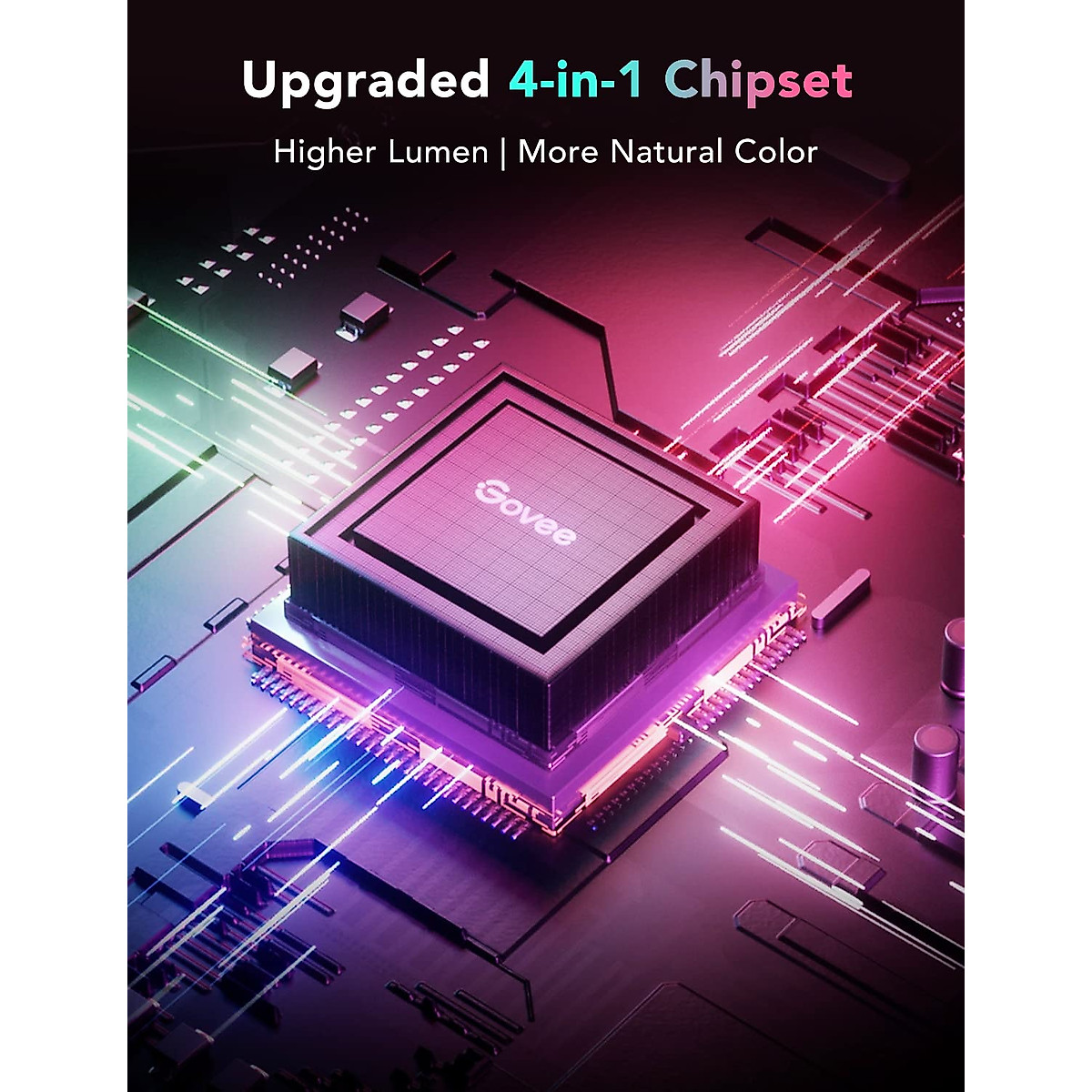 Govee RGBIC LED Strip Lights M1 with Matter, 6.56ft WiFi LED Lights for Cabinet, TV, Bed and Gaming Desk, Smart LED Lights Work with Apple Home, Alexa, Google Assistant and SmartThings, Home Decor