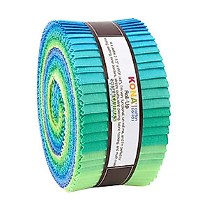 Kona Cotton 2.5" Roll Ups 40 Pcs Mermaid Shores