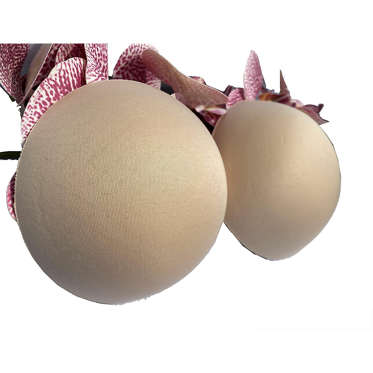 BIMEI Bra Inserts Pads A Pair for Sports Bras, Women's Push Up Bra Inserts Breast Enhancer Cups (Beige, C Cup)