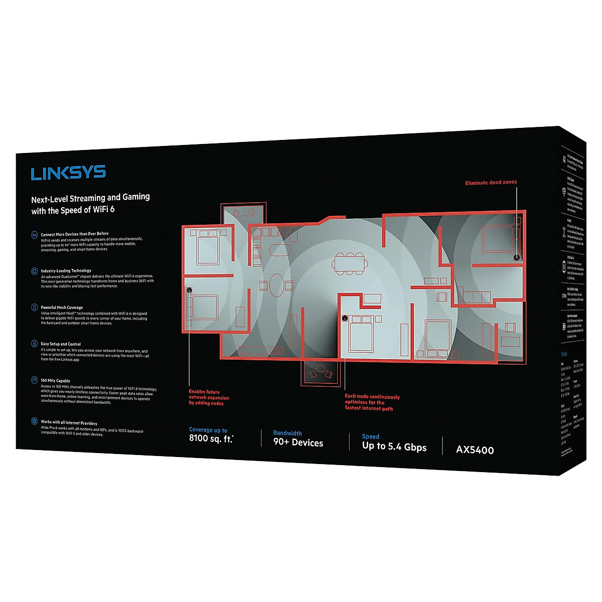 Linksys MX5503 Atlas Pro 6 Wi-Fi 6 Dual-Band Mesh System (3 Pack)