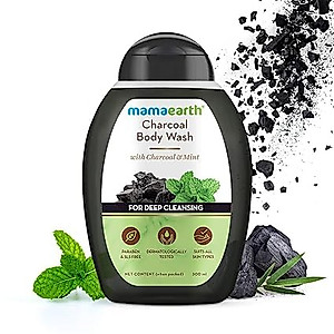 Charcoal Body Wash With Charcoal & Mint for Deep Cleansing, Shower Gel For Men 300 ml