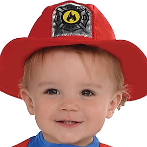 First Firefighter Costume Set (6-12 Months) Pack Of 1 - Adorable Multicolor Polyester Fireman Outfit For Baby - Perfect For Toddlers' Dress-Up Play, Photoshoots & Special Occasions