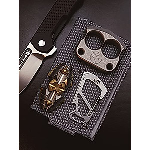 KeyUnity KS00 Carabiner Clip Multitool Stainless Steel 7 Tools in 1 | Quick Release Clasp | Wrench | Philips Screwdriver | Slotted Screwdriver | Bottle Opener | Ruler | Key Holder (Silver)