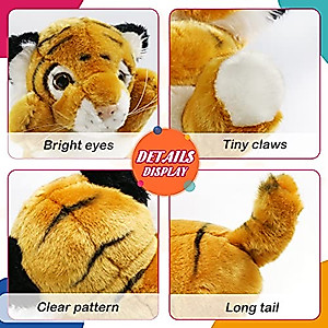 SpecialYou Tiger Hand Puppet Zoo Animal Puppets Jungle Friends Plush Toy for Imaginative Play, Storytelling, Teaching, Preschool & Role-Play, 8’’