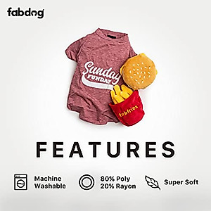fabdog Dog Shirt - Funny T-Shirt for Dog - Quality Pet Apparel & Accessories | Cute Dog Clothes The Whole Family Will Love - Shirts for All Breeds |Feed Me and Tell Me Am Pretty 18"