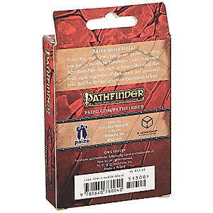 Q-Workshop Pathfinder Hell's Vengeance RPG Ornamented Dice Set 7 Polyhedral Pieces,SPAT69QWP