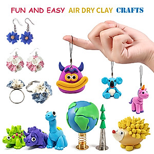 Air Dry Clay, 36 Colors Modeling Clay Kit with 3 Sculpting Tools, Magic Foam Clay for Kids and Adults, DIY Molding Clay Gift for Boys and Girls