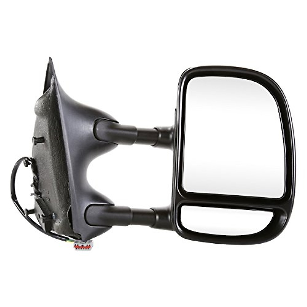 AutoShack KAPFO1321227 Passenger Towing Mirror Power Black Textured Non-Heated Manual Folding Replacement for 1999-2007 Ford F-250 Super Duty F-350 Super Duty 2000-2005 Excursion 5.4L 6.0L V8 4WD RWD