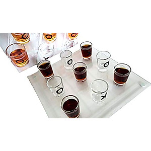 Dondor Enterprises Tic Tac Toe Shot Glass Drinking Game, Beer Bottle Opener Cap Game, His & Hers Wine Cork & Beer Cap Shadow Box (TIC TAC TOE)