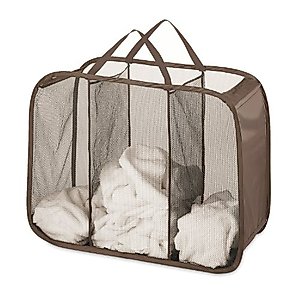 Whitmor 6926-986-CHOC Pop & Fold Laundry Sorter, Chocolate