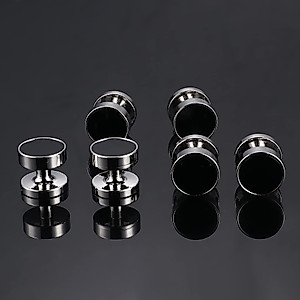 Diamday Cufflinks and Tuxedo Studs for Clothing for Men Stainless Steel Gold Cufflinks for Shirts and Ties Shirt Accessories Classic Tuxedo Buttons and Cufflinks for Father’s Day Silver & Gold Tones